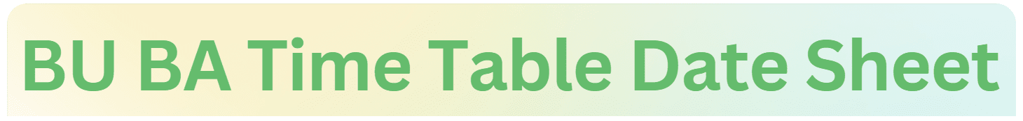 Bangalore University BA Time Table 2024 चेक करे | Bangalore University ...